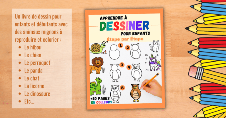Livre apprendre à dessiner pour enfants étape par étape